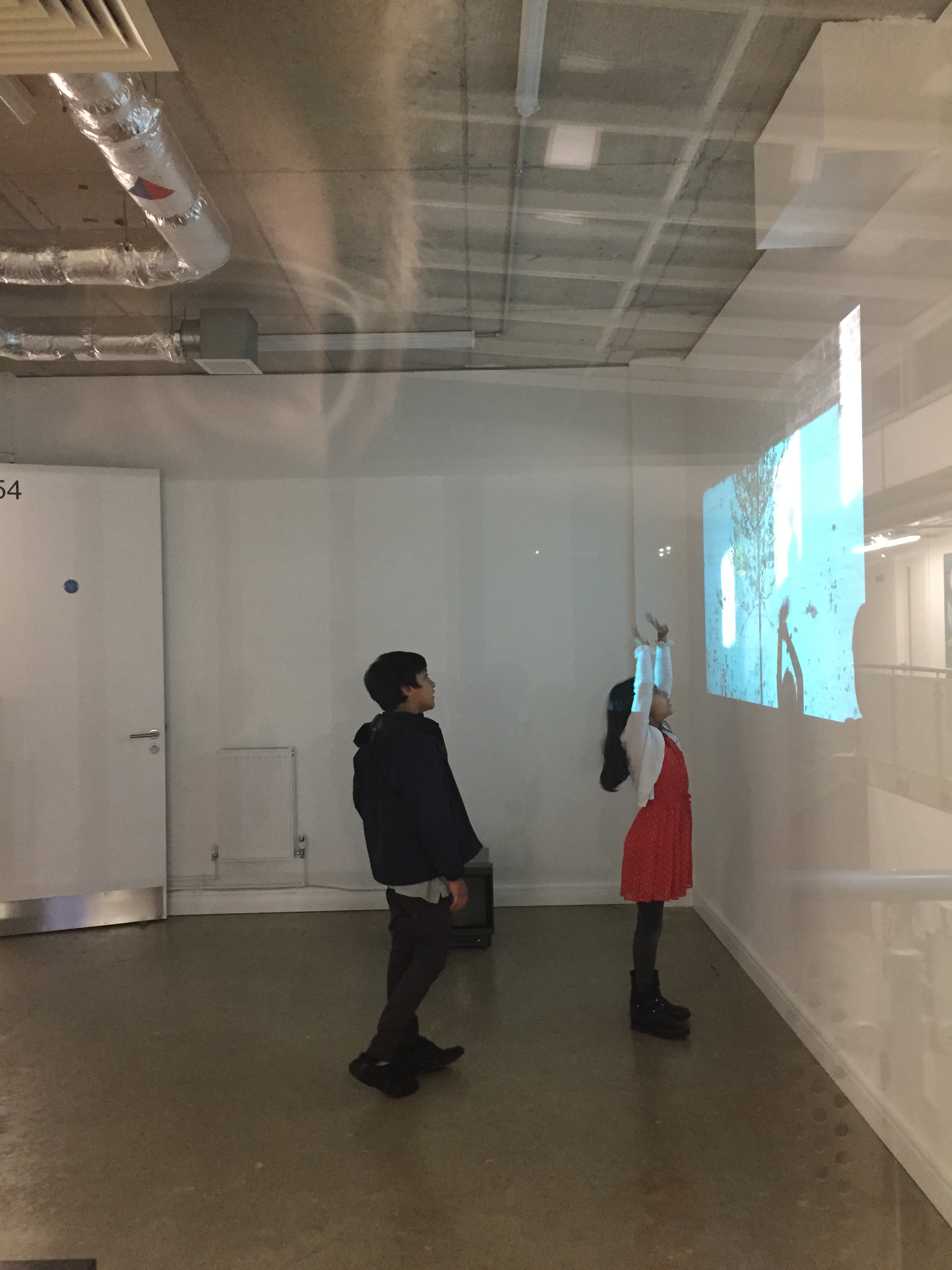 Factory Wall moving image installation | architectural moving drawing