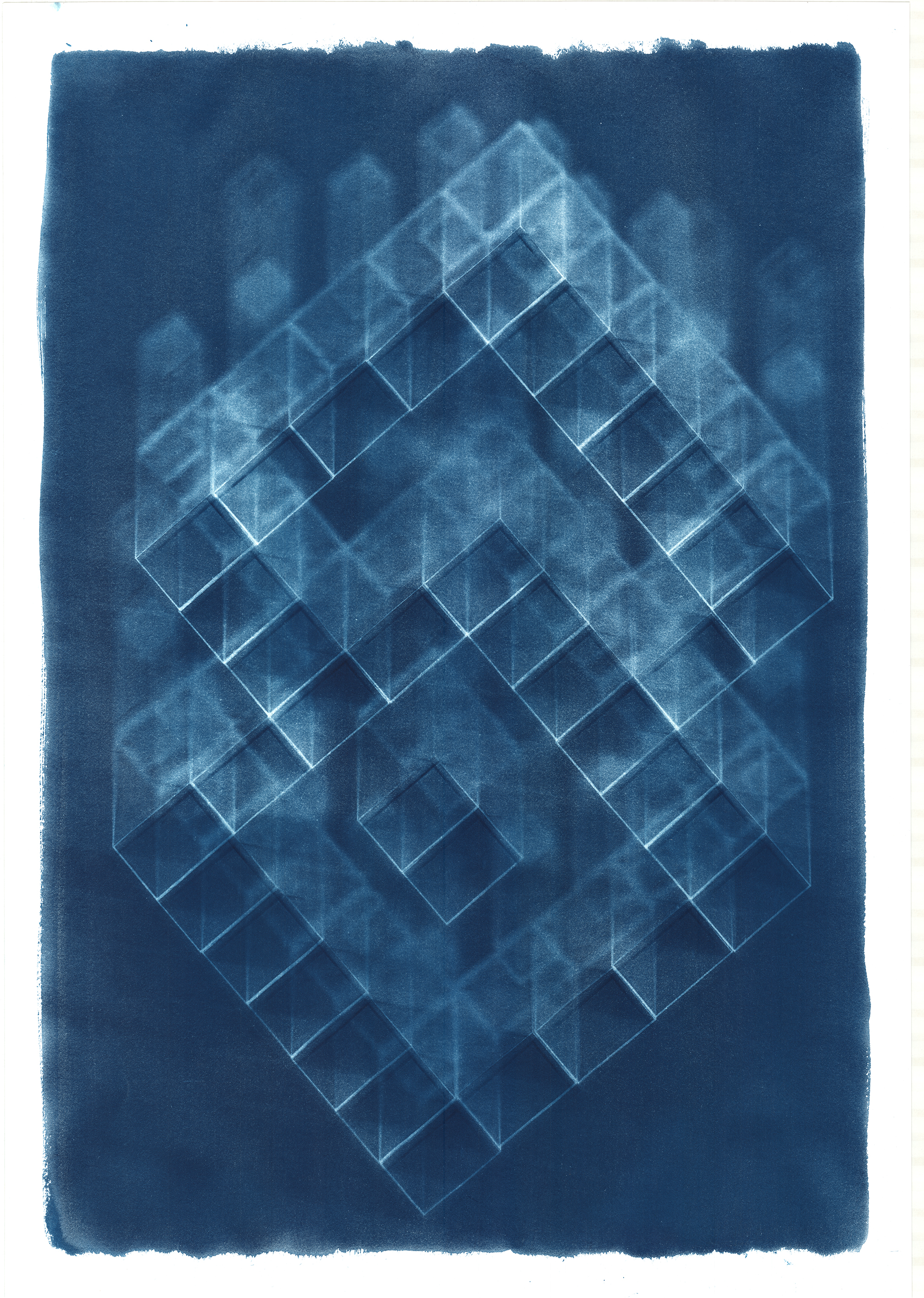 Axonometric Portrait, small boxes 2 | architectural moving drawing