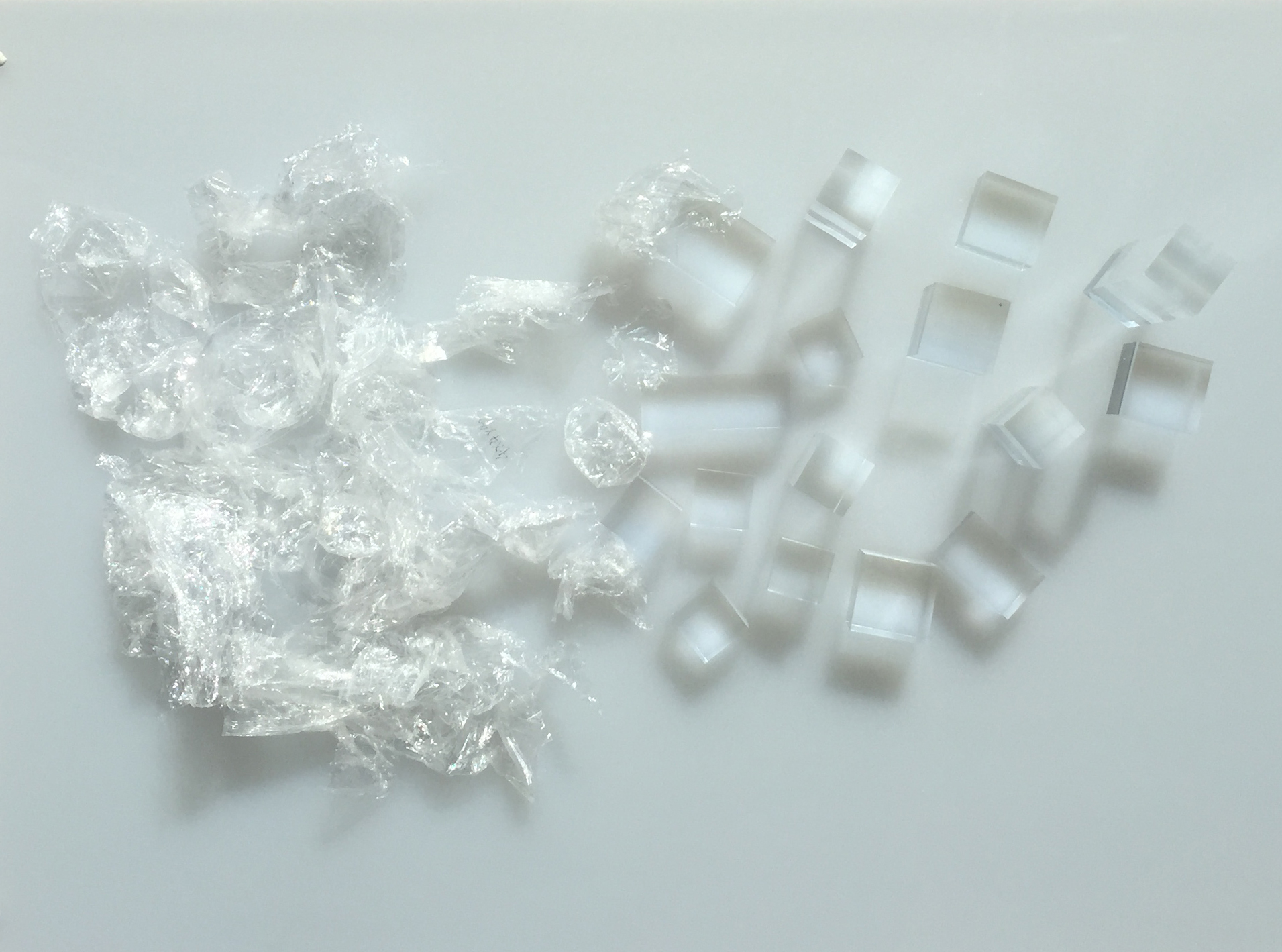 Acrylic block shadows | architectural moving drawing